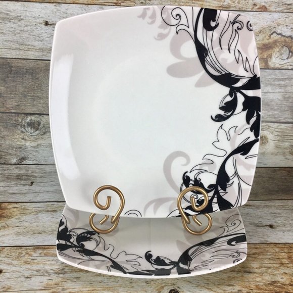 222 Fifth | Dining | 222 Fifth Modern Scroll Square Black White Taupe ...